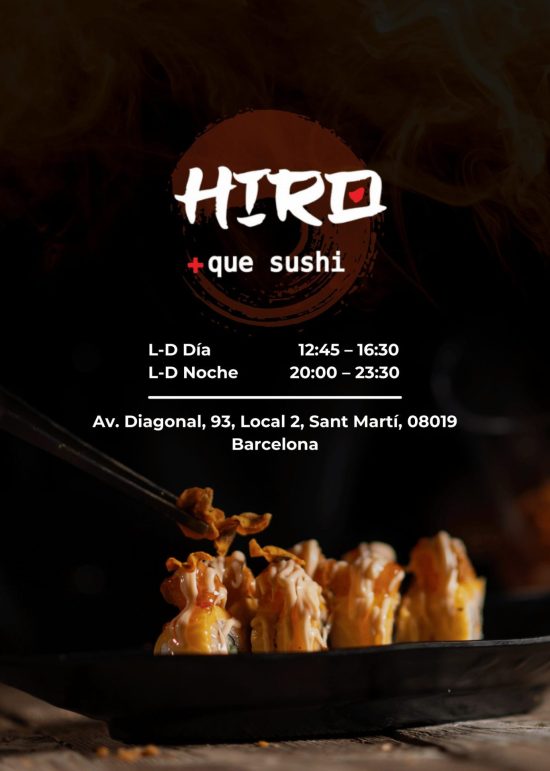 Menu Buffet del Día Hiro Diagonal - Restaurante Hiro